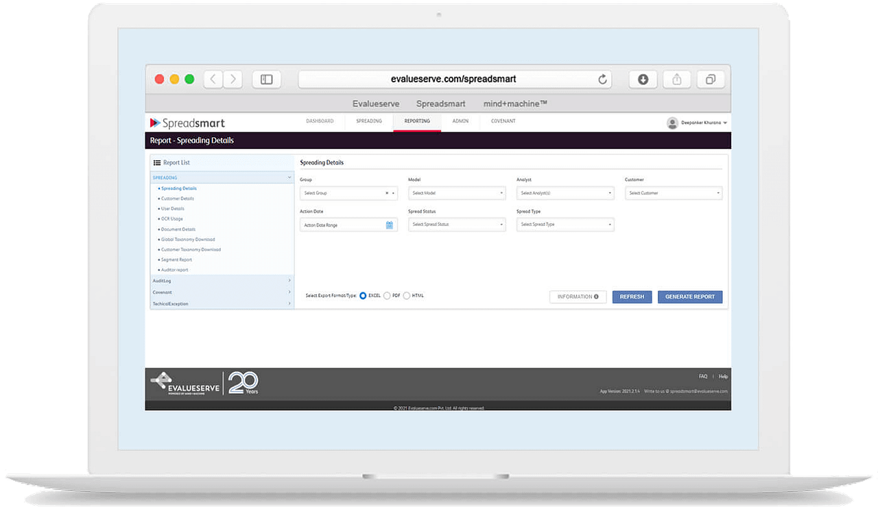 Product login - Evalueserve